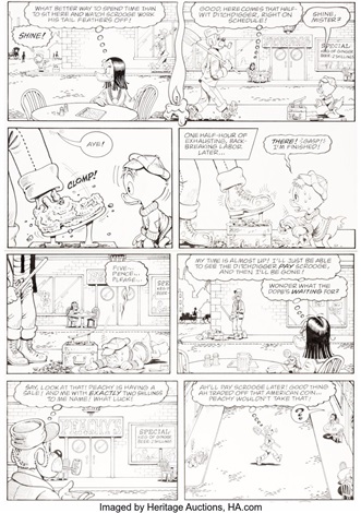 Don Rosa Anders And Co. Donald Duck Company 1995-24 Story Page 13 Original Art Egmont, 1995 ...